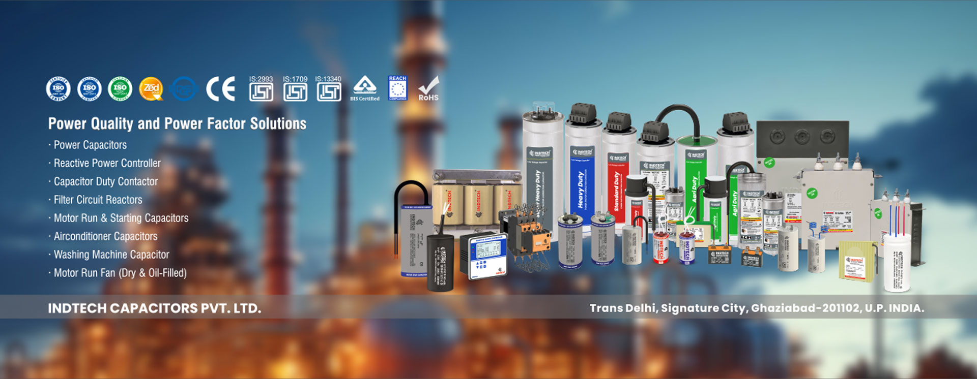 MPP film & electrolytic capacitors - Indtech