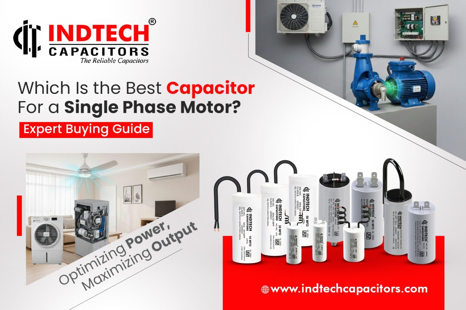 Single Phase Capacitor Manufacturer in India, UP - Indtech